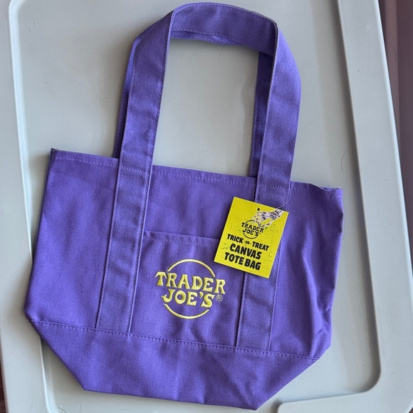 Trader Joe'S | Bags | Trader Joes Purple Canvas Tote Bag | Poshmark